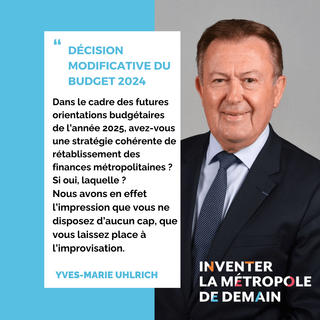 Décision modificative du budget 2024 - Inventer demain - Pour Lyon